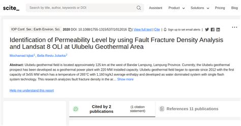 Identification Of Permeability Level By Using Fault Fracture Density Analysis And Landsat 8 Oli