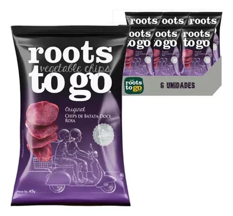 Chips De Batata Doce Roxa Roots To Go 45g 6 Pacotes Mercadolivre