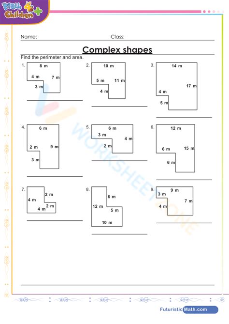 Areas And Perimeter Of Complex Shapes Worksheet