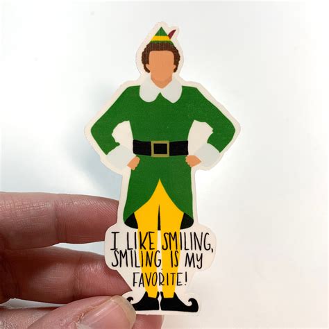 Buddy The Elf Sticker Elf Movie Sticker I Like Smiling Etsy