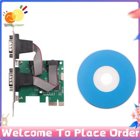 PCI E PCI Express Dual Serial DB9 RS232 2 Ports Controller Adapter Card Greengkzjappr Shopee
