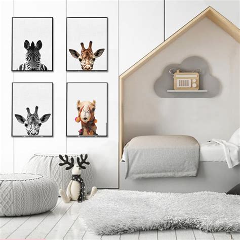 Giraffe Wall Art Print Safari Nursery Printable Digital Etsy