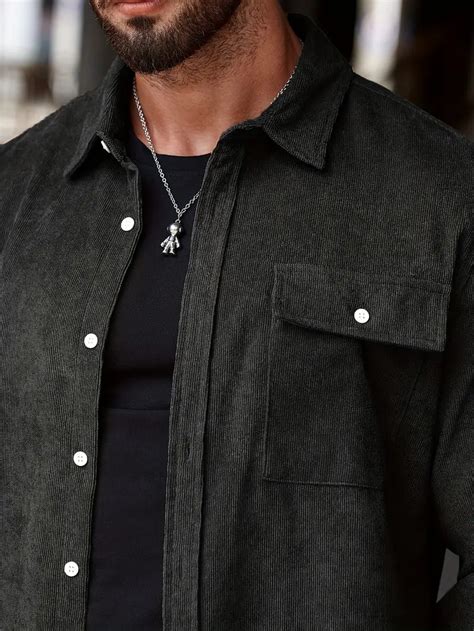 Stylish Mens Casual Lapel Shirt Comfortable Button Long Temu