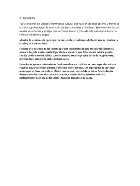 Origen Del Sonidero Pdf