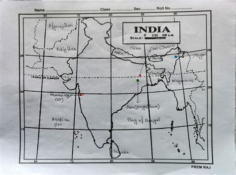 Icse Class 10 Geography Map Marking Solution