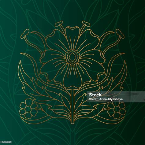아르누보 스타일의 꽃 식물 기본 요소 19201930 년 빈티지 디자인 심볼 모티프 디자인 0명에 대한 스톡 벡터 아트 및 기타 이미지 Istock