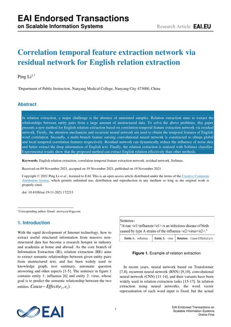 pdf correlation temporal feature extraction network via residual