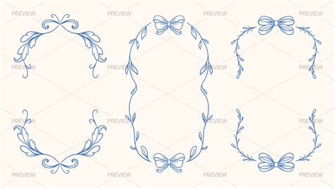 Botanical Bow Frames Graphics Motion Array