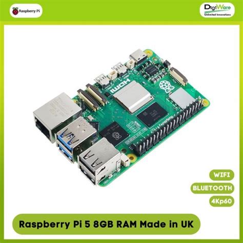 Raspberry Pi 5 8gb Ram Made In Uk Mini Pc Raspi 5 Digiware Store