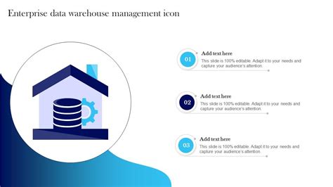 Enterprise Data Warehouse Management Icon Ppt Template