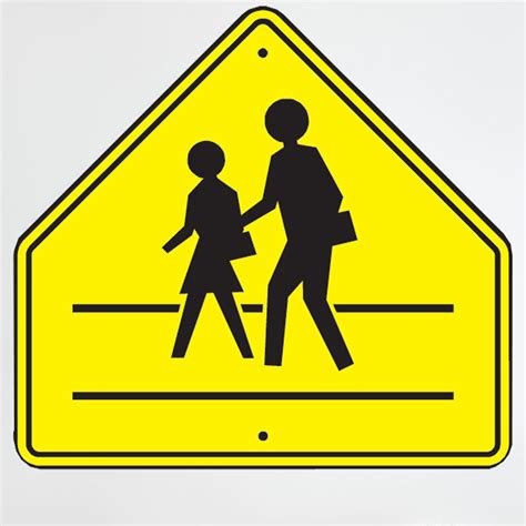 School Crossing Road Sign