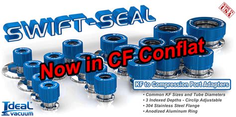 Ideal Spectroscopy Swift Seal Cf Conflat To Compression Port Adapter