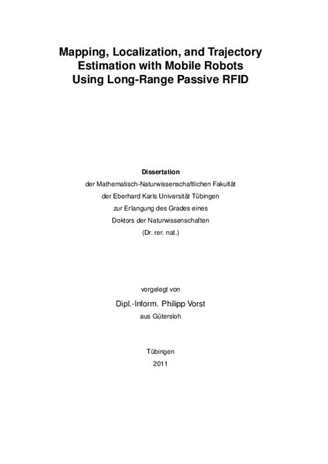 pdf mapping localization and trajectory estimation with mobile