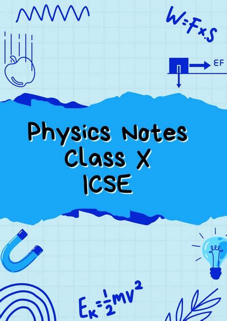 Icse Physics Class X Handwritten Notes Pdf