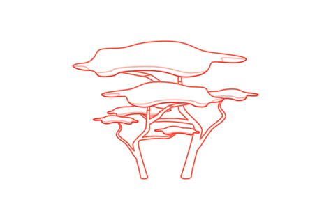 Tree Nature Vector Line Style Graphic By Dewibegja Creative Fabrica