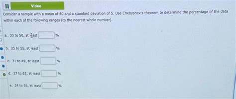 solved video consider a sample with a mean of 40 and a standard