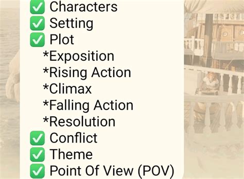 Characters Setting Plot Exposition Rising StudyX