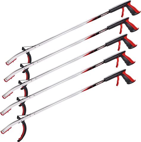 The Helping Hand 5 Pack Litter Picker Pro 33 85cm Heavy Duty Litter Picker For Adults With A