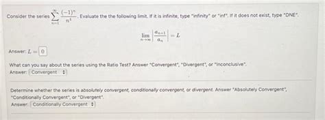 Solved Consider The Series ∑n1∞nn3nn Evaluate The The