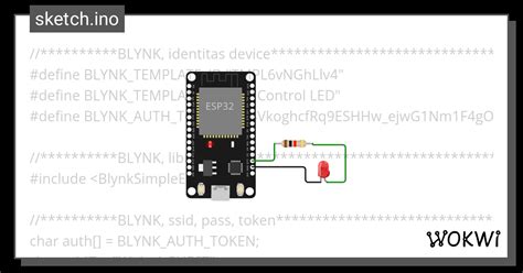 Led Blynk Wokwi ESP32 STM32 Arduino Simulator