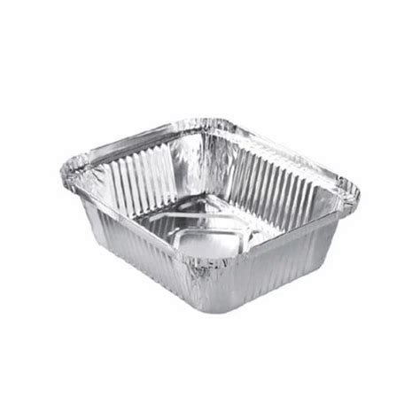 Silver 450ml Aluminum Foil Food Container For Event And Party Supplies