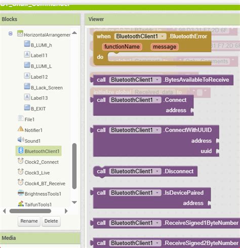 Request For Help Can Find Bluetoothclient1connected Mit App Inventor Help Mit App Inventor