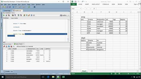 Oracle Sql Deleting Table Records Using Delete Clause Youtube