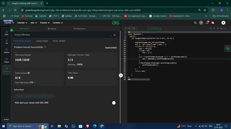 Geekstreak2024 Codingjourney Problemsolving Geeksforgeeks Sanya