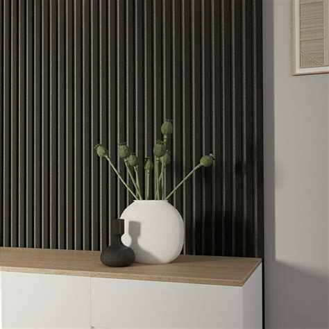 CanDo Wandpaneel Decowall Acoustic Zwart Zwart 260 X 30 Cm BAUHAUS