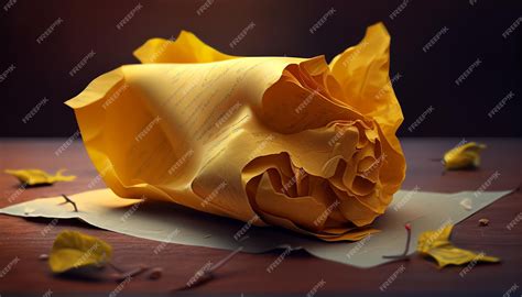 Premium Photo A Piece Of Yellow Parchment Paper Background