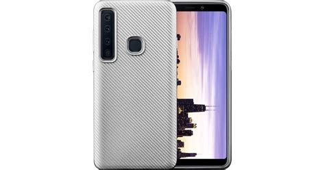 etui carbon fiber samsung a920 a9 2018 srebrny silver kaitseklaasid
