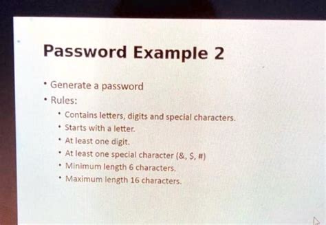 Video Solution Generate A Password Example 2 Password Rules