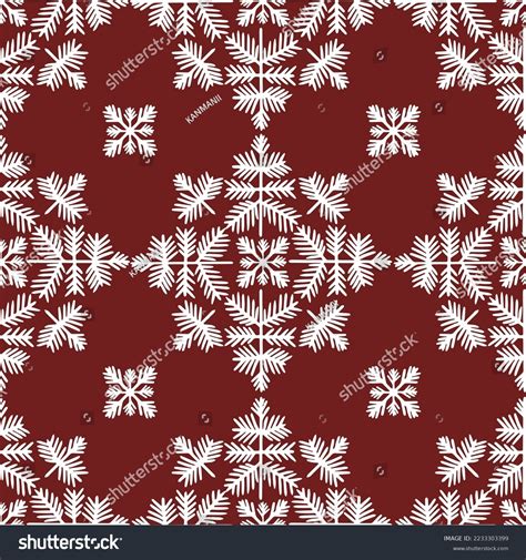 Winter Snowflack Texture Seamless Vector Pattern Stock Vector Royalty