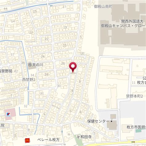 大阪府枚方市禁野本町2－4－37 の地図 Mapfan