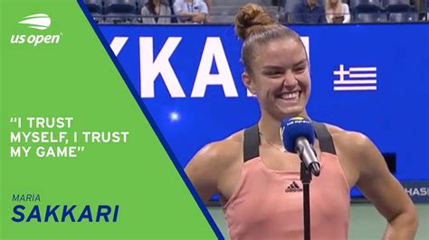Maria Sakkari On Court Interview 2021 Us Open Quarterfinal Youtube