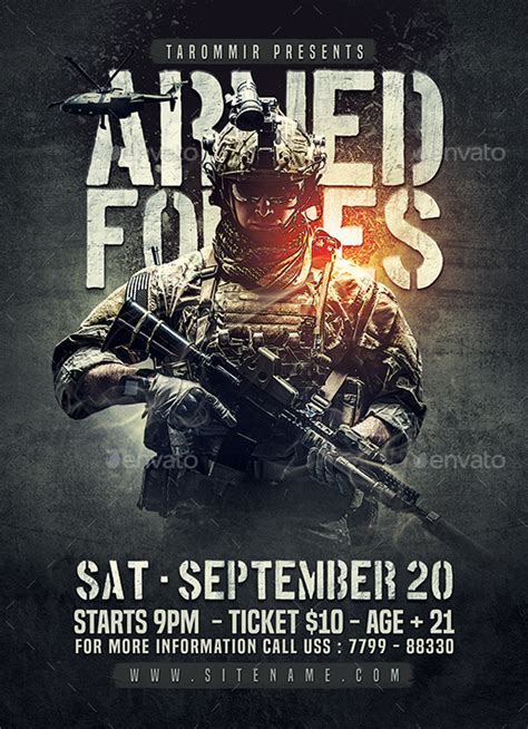 Armed Forces Flyer Print Templates GraphicRiver