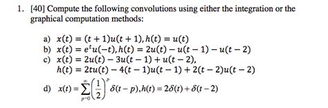 Solved Compute The Following Convolutions Using Either Chegg