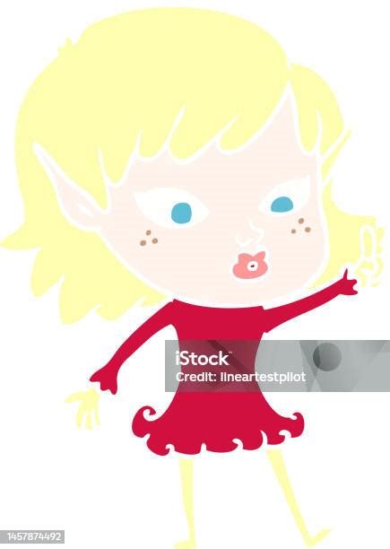 Gadis Peri Kartun Gaya Warna Datar Cantik Ilustrasi Stok Unduh Gambar