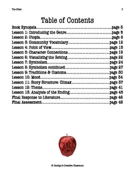 The Giver Complete Novel Study Common Core Correlated TpT