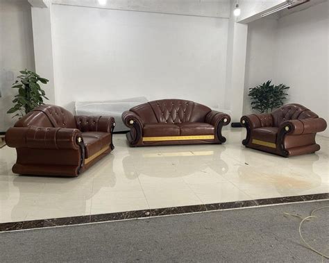 Jvmoebel Sofa Braune Sofagarnitur Chesterfield Leder Sofa Couch Gruppe
