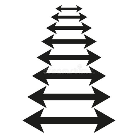 Black Arrows Inward Outward Pointer Arrow Icon Line Emblem