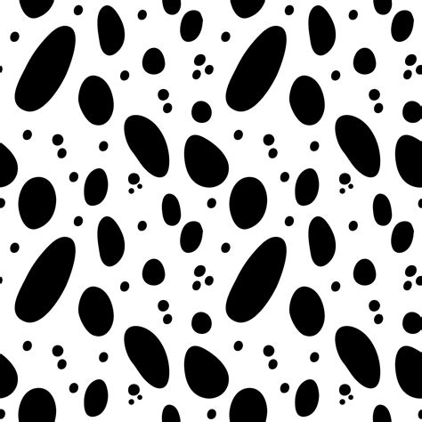 Irregular Black Dots Pattern Seamless Hand Drawn Graphic Print Chaotic Vector Illustration