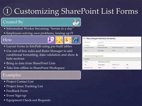 PPT An Introduction To SharePoint Applications Using InfoPath 2010