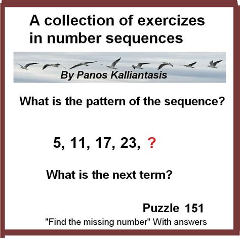 Brain Teasers And Puzzles What Is The Pattern Of The Sequence