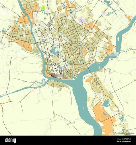 Vector City Map Of Yangon Myanmar Burma Stock Vector Image And Art Alamy