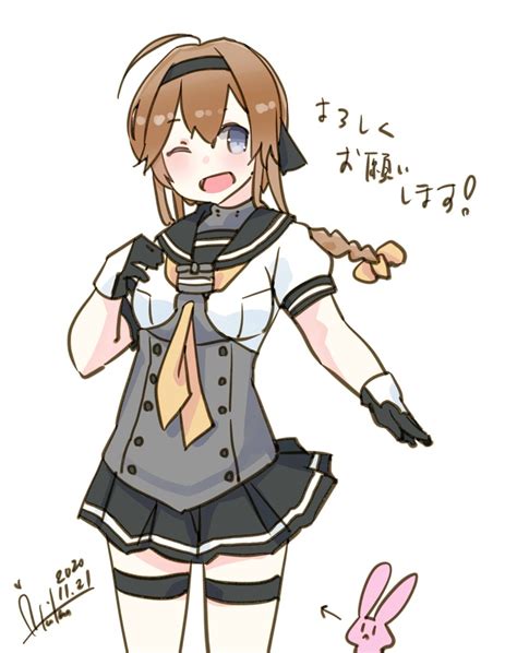 艦これ「照月『秋月型防空駆逐艦、二番艦の照月よどうぞよろしくお願いします』 艦これ」あき缶inicaのイラスト