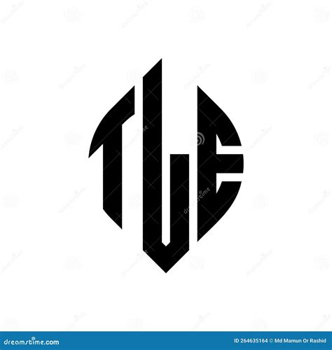 Tle Circle Letter Logo Design With Circle And Ellipse Shape Tle