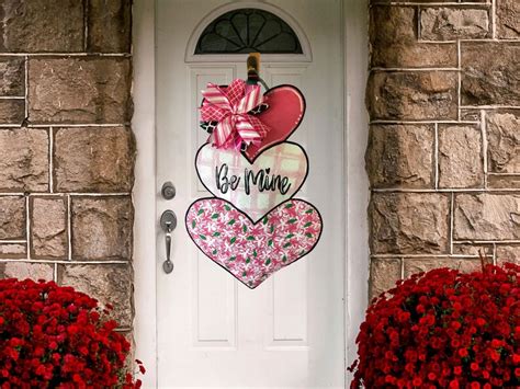 Valentine Door Hanger Burlap Door Decor Valentine Wreath Etsy