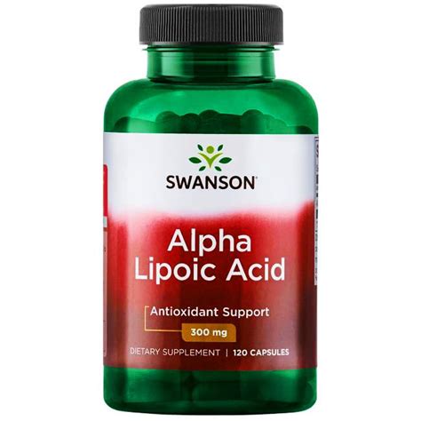 Swanson Ala Kwas Alfa Liponowy Alpha Lipoic Acid 300mg 120 Kapsułek