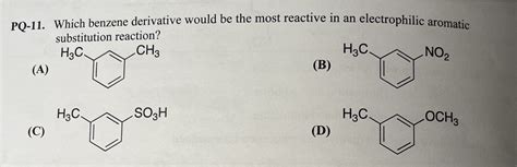 Which Benzene Derivative Would Be The Most Reactive